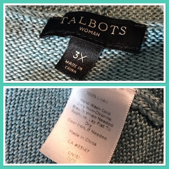 Talbots | Sweaters | Talbots Seafoam Green Open Linen Cardigan | Poshmark